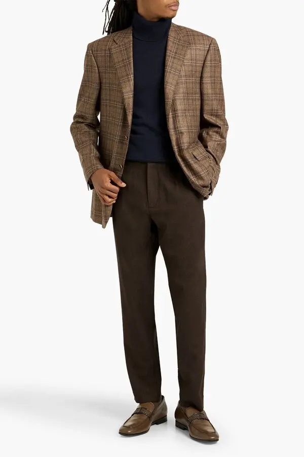 Canali Checked Cupro Blazer