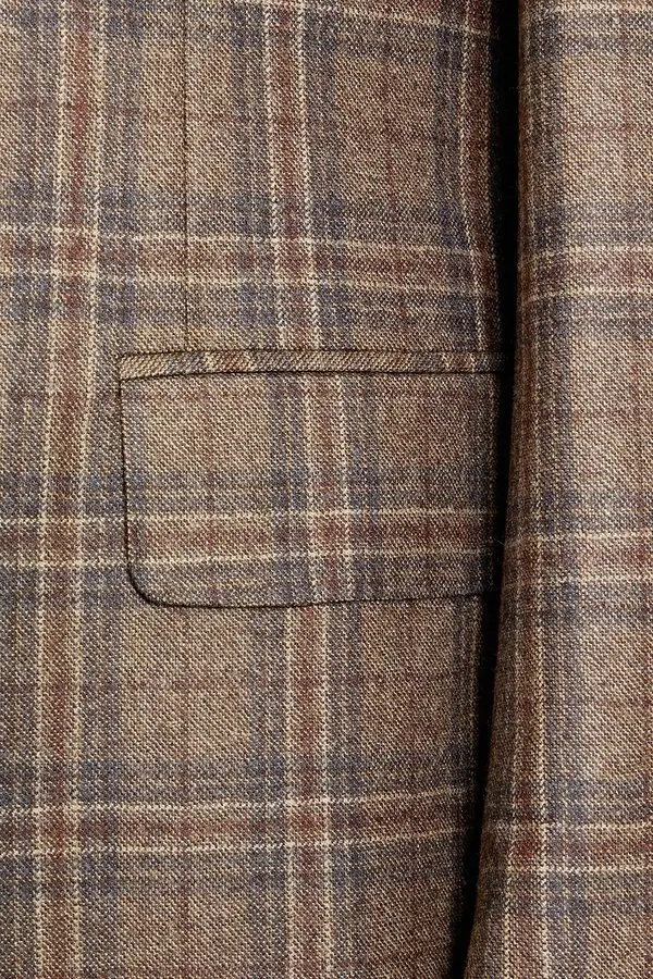 Canali Checked Cupro Blazer