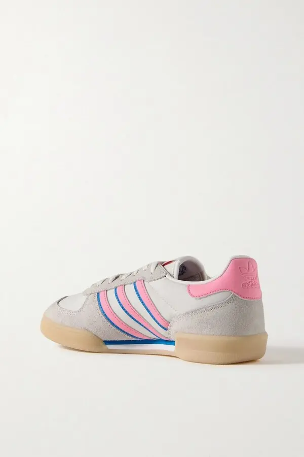 Adidas Squash Indoor Suede And Leathertrimmed Mesh Sneakers