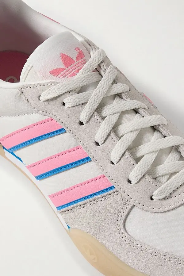 Adidas Squash Indoor Suede And Leathertrimmed Mesh Sneakers
