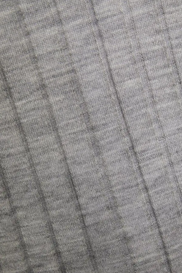 Prada Mélange Ribbed Cashmere And Silkblend Polo Shirt