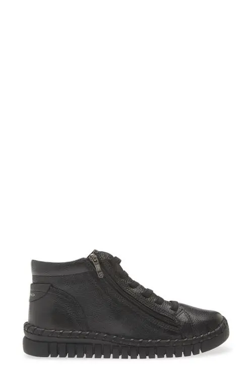 BOTTERO Leather High Top Sneaker With Side Zip