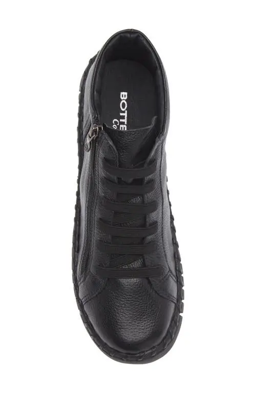 BOTTERO Leather High Top Sneaker With Side Zip