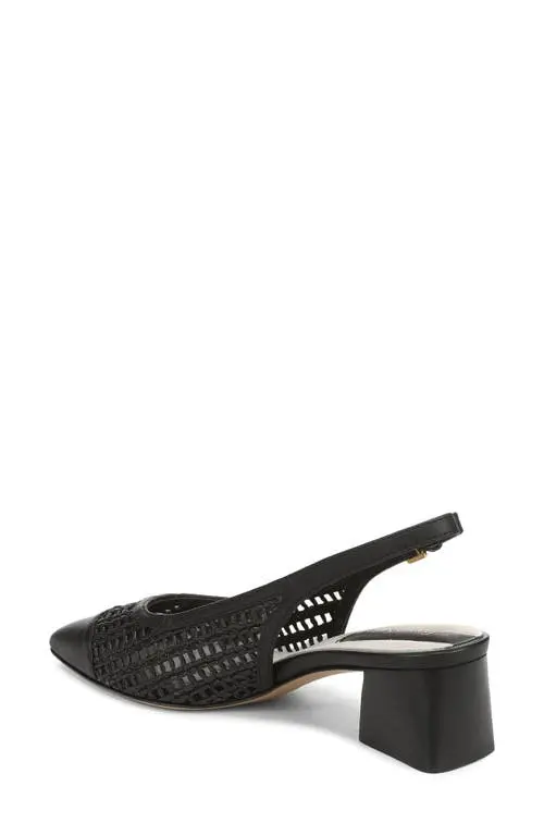 Franco Sarto Slingback Pointed Toe Pumps - Black/black