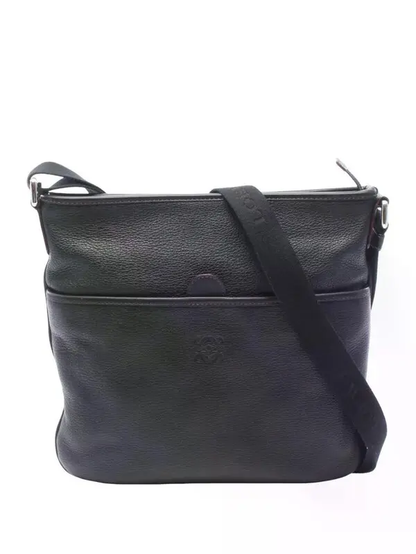 Loewe 2000-2010 Leather Anagram Crossbody Bag