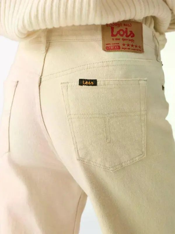 LOIS Lindsay Logo-patch Wide-leg Jeans