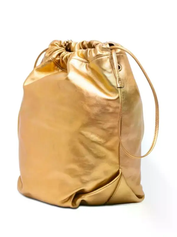 Saint Laurent Metallic Lambskin Teddy Bucket Bag