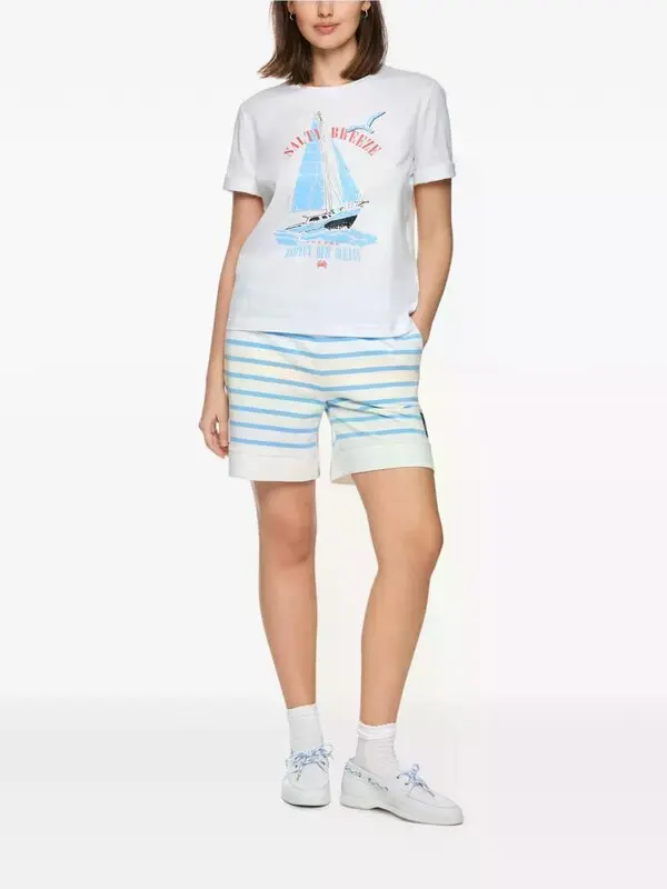 MARCCAIN Graphic-print Rolled-cuff T-shirt