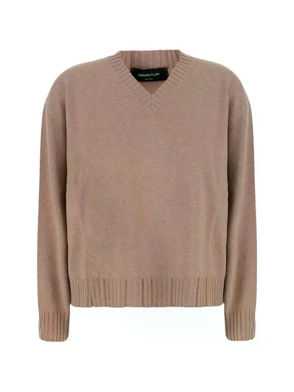 Fabiana Filippi V-neck Sweater With Bead Embellishment