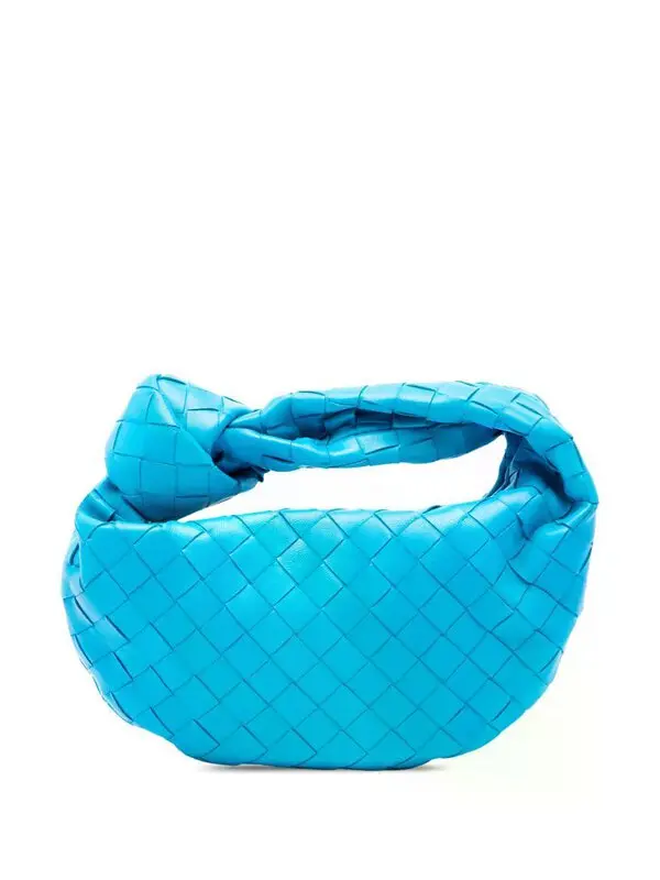 Bottega Veneta 2012-2026 Mini Nappa Intrecciato Jodie Hobo Bag - Blue