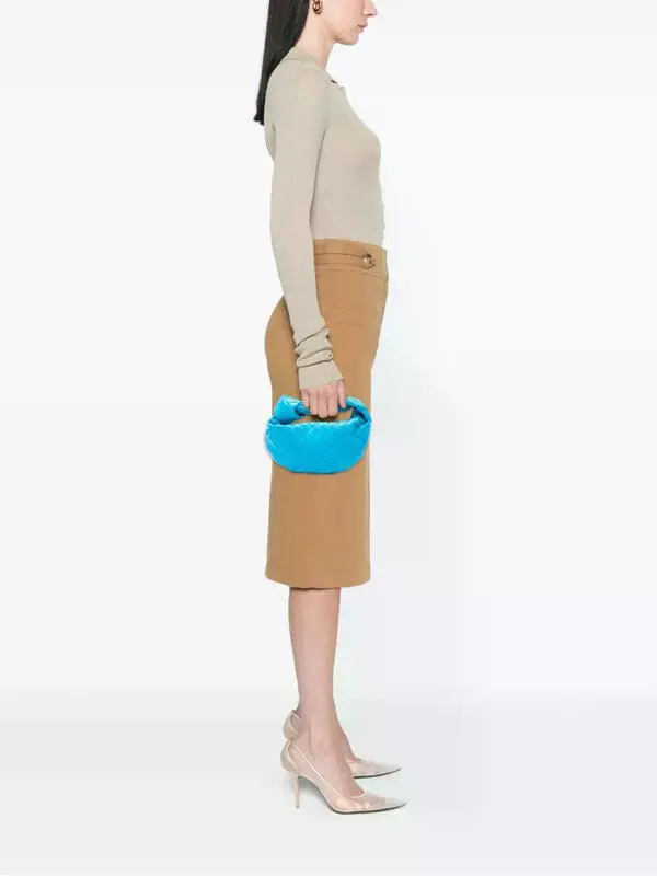 Bottega Veneta 2012-2026 Mini Nappa Intrecciato Jodie Hobo Bag - Blue