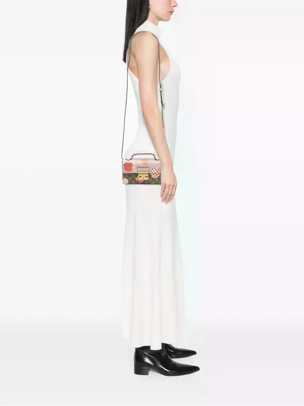 Gucci Mini Gg Supreme Monogram Les Pommes Padlock Satchel