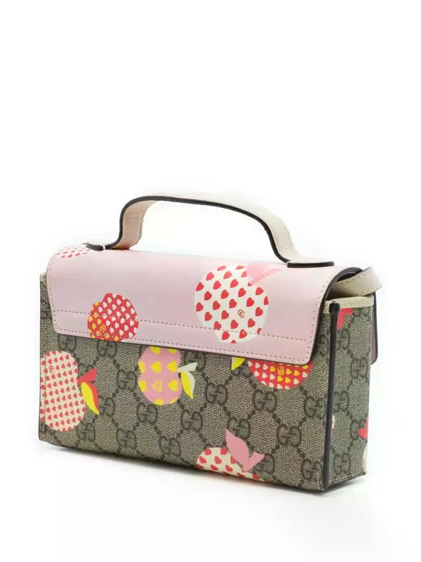 Gucci Mini Gg Supreme Monogram Les Pommes Padlock Satchel