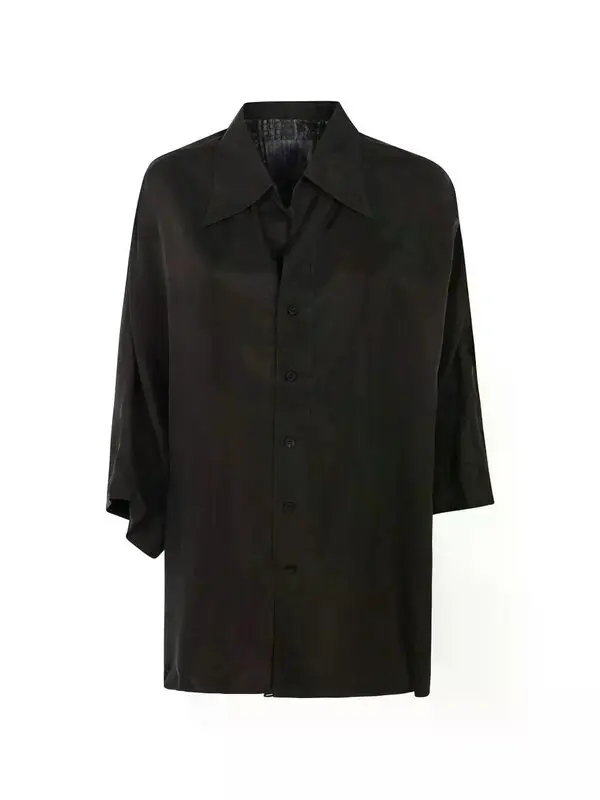 ZIGGY CHEN Long-sleeve Button-down Shirt - Black