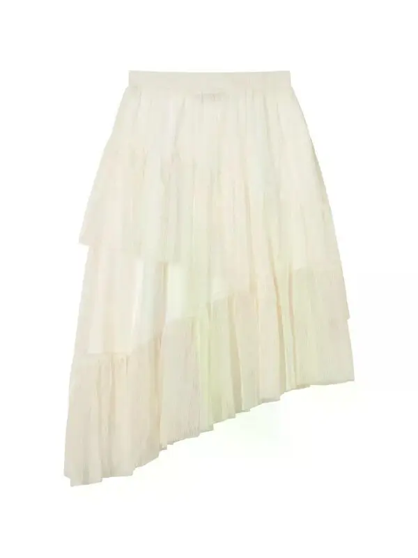 TOUT A COUP Asymmetric Tiered Midi Skirt