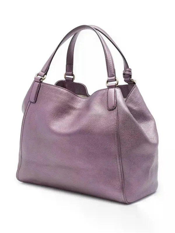 Gucci 2016-2026 Medium Metallic Leather Soho Cellarius Tote Bag