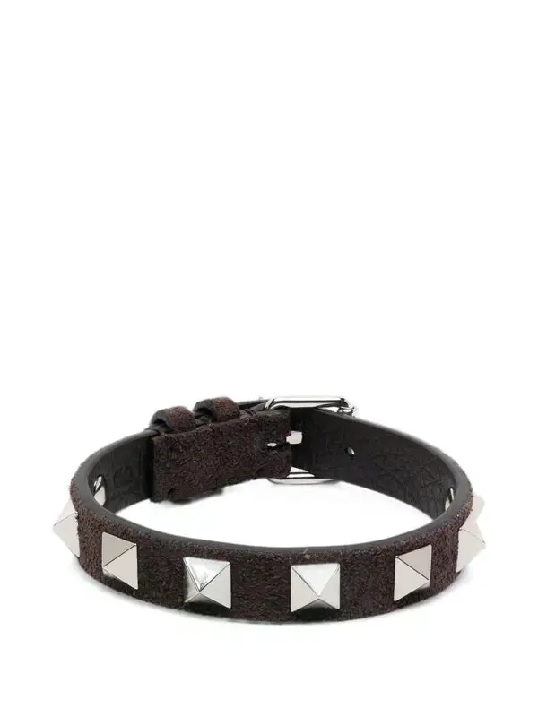 Valentino Garavani Rockstud Embellished Leather Bracelet