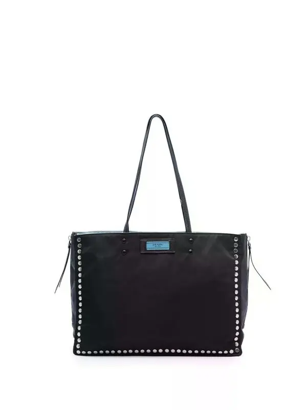 Prada Studded Tessuto Tote Bag