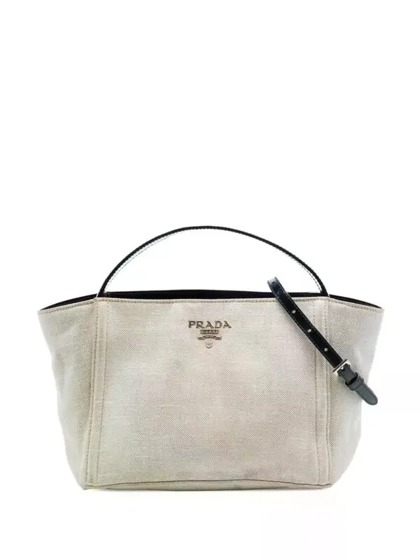 Prada 2010-2026 Linen Blend Satchel