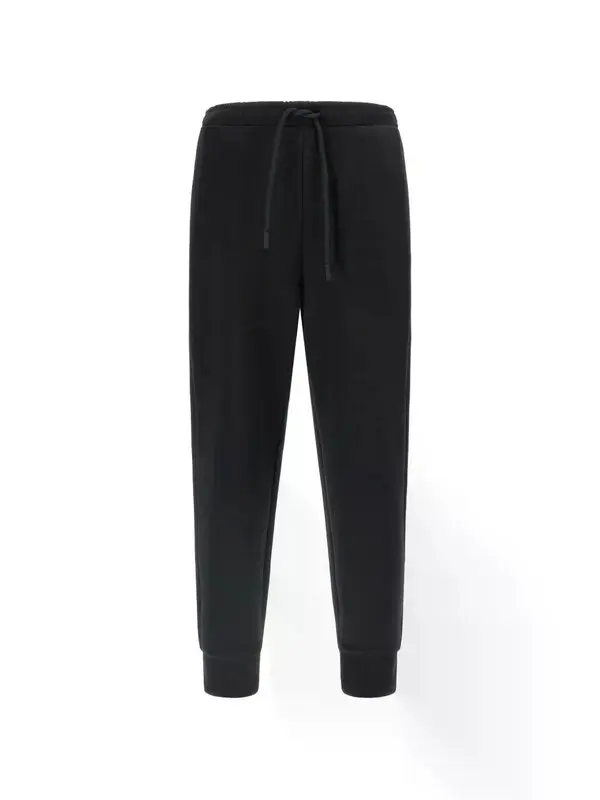 BOSS Hadiko Stretch-cotton Track Pants With Puff-print Logo - Black
