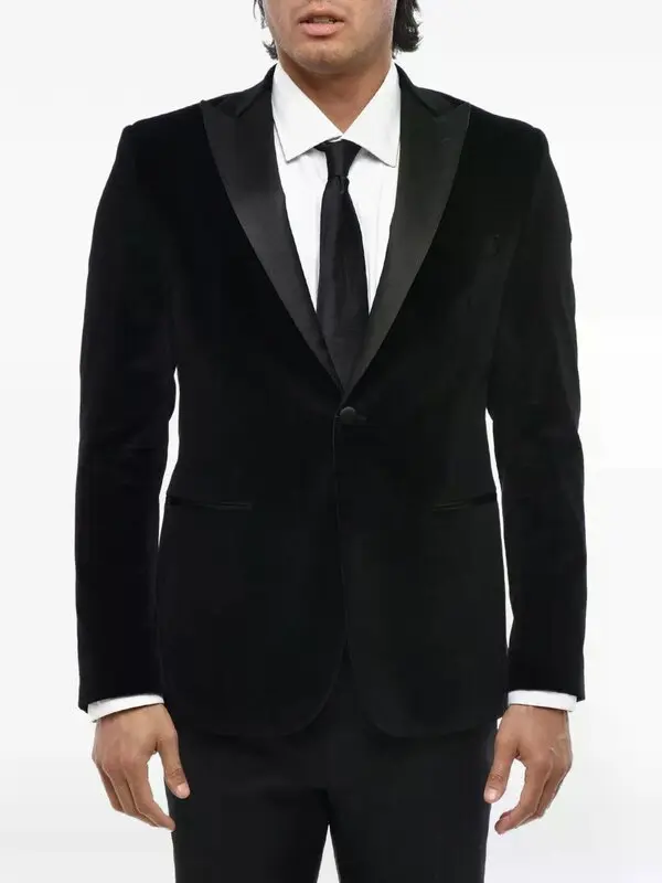 Corneliani Peak-lapel Velvet Suit Jacket