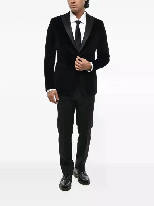Corneliani Peak-lapel Velvet Suit Jacket