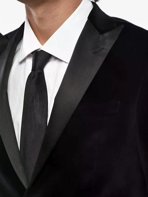 Corneliani Peak-lapel Velvet Suit Jacket