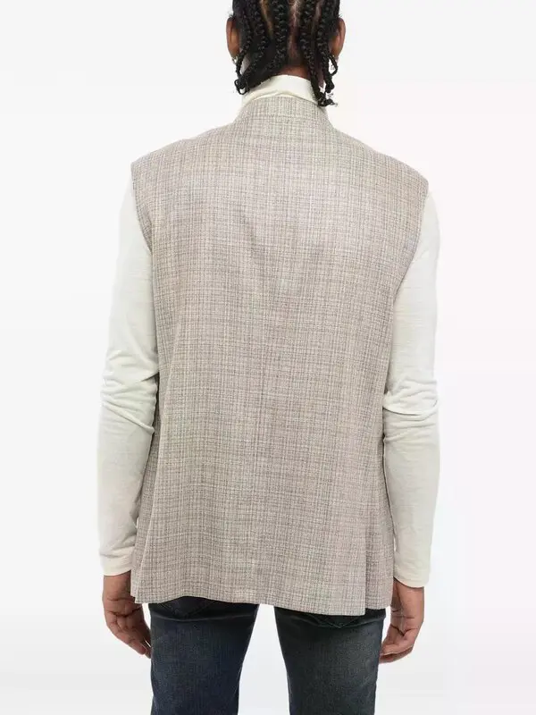 Corneliani Mandarin Collar Silk Waistcoat