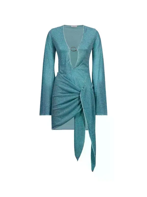 Oseree Lumiére Ring-detail Knotted Mini Dress