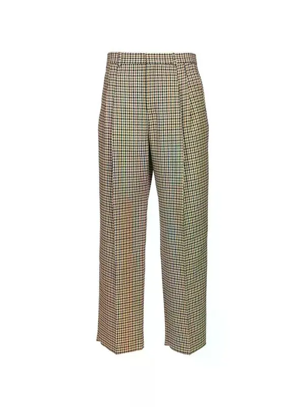 Emporio Armani Tartan-check Pleated Trousers - Neutrals