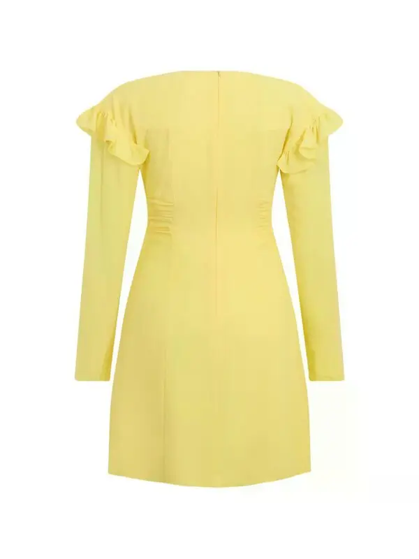 Philosophy Di Lorenzo Serafini Ruffled Long Sleeve Dress - Yellow