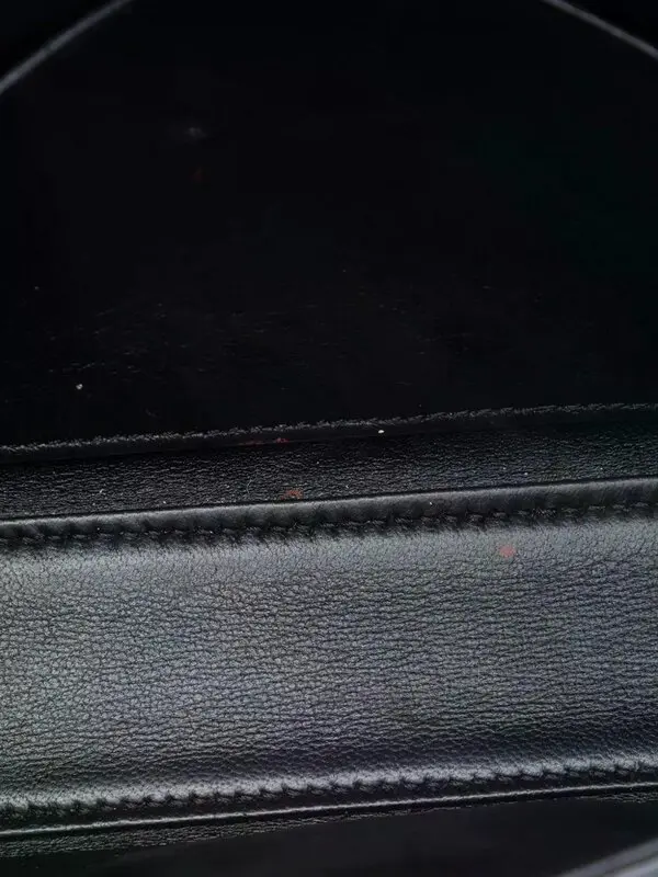 Celine Shiny Calfskin Triomphe Claude Shoulder Bag - Black