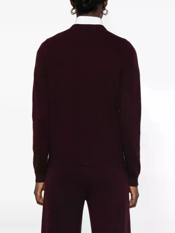 Eric Bompard Crew Neck Cardigan - Purple