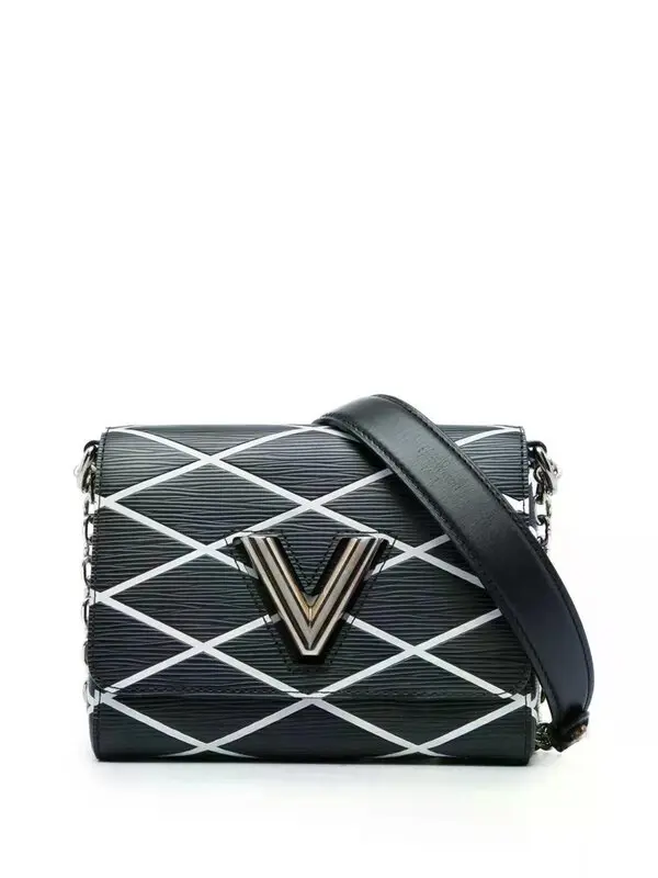 LOUIS VUITTON 2015 Epi Malletage Twist Crossbody Bag - Black
