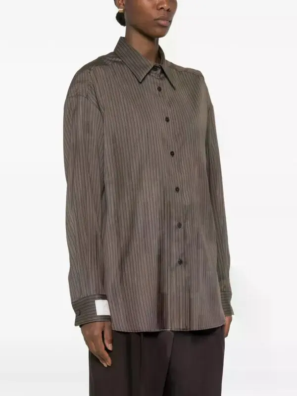 ALYSI Striped Long-sleeve Shirt
