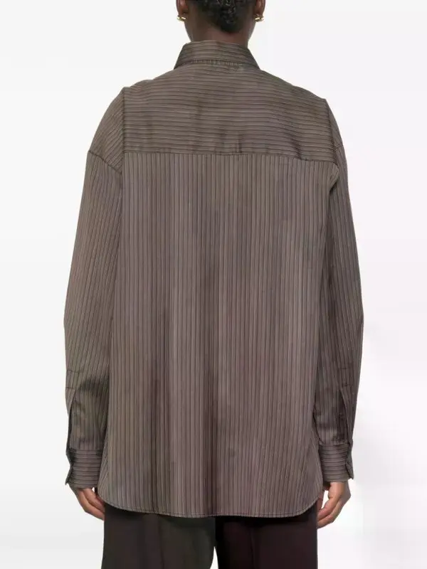ALYSI Striped Long-sleeve Shirt