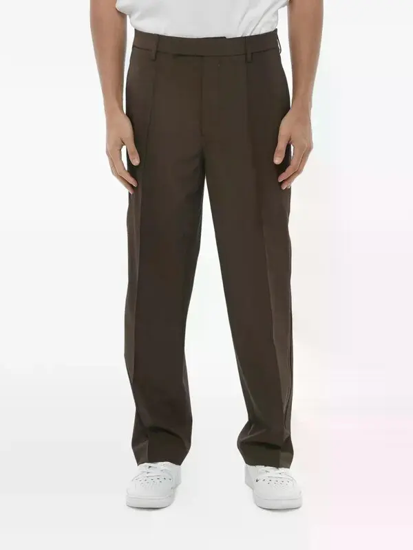 Neil Barrett Pintuck Slim-fit Trousers - Brown
