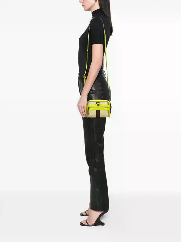 Gucci 2016-2026 Mini Pvc Web Ophidia Crossbody Bag - Yellow