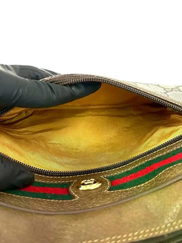 Gucci Gg Supreme Web Crossbody Bag - Neutrals