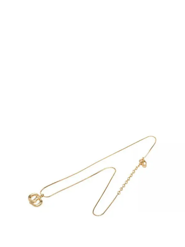 Dior Plated Cd Logo Pendant Necklace - Gold