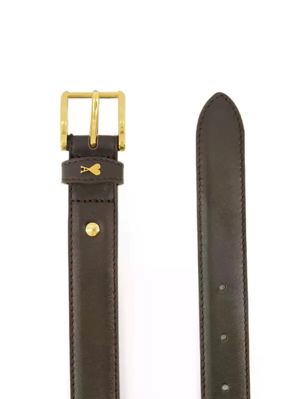 AMI Paris De Coeur Leather Belt