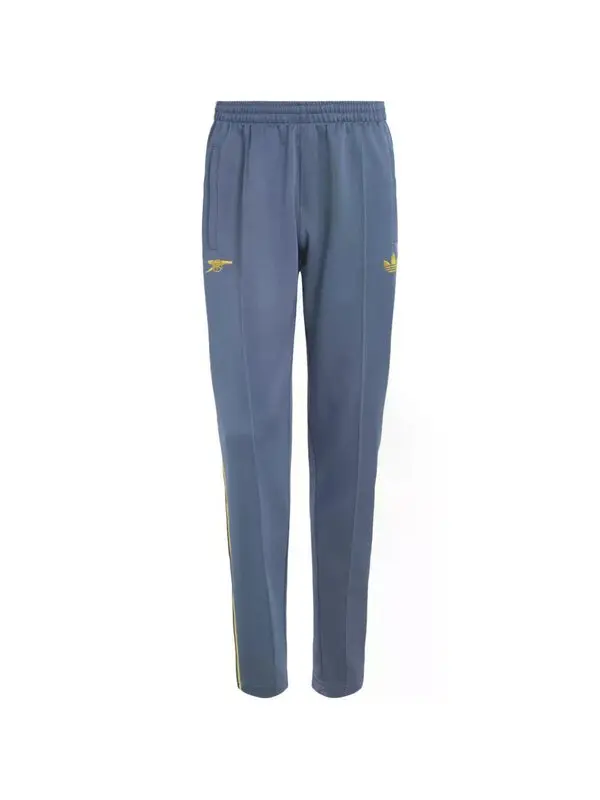 Adidas Logo-embroidered Side-stripe Track Pants - Blue