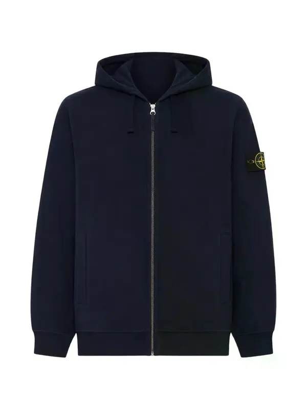 Stone Island Compass-patch Zip-up Hoodie