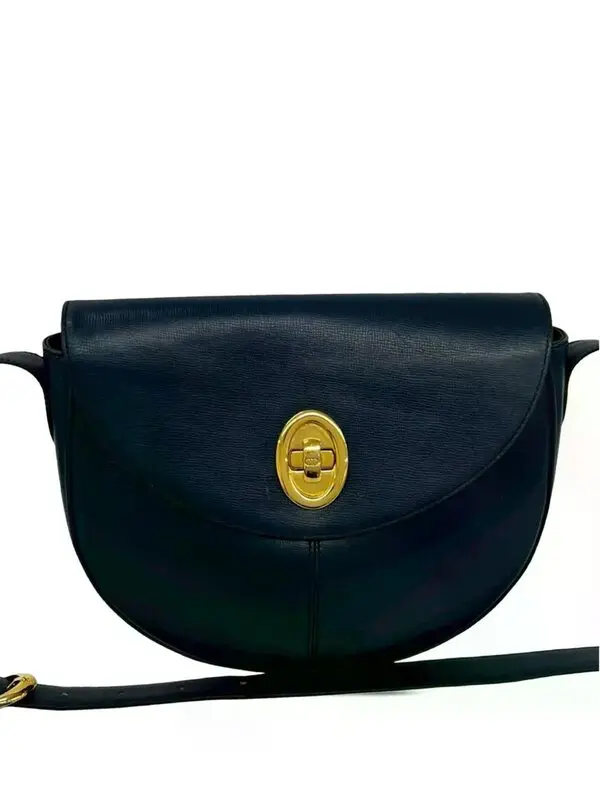 Dior 1980-1990 Leather Crossbody Bag - Blue