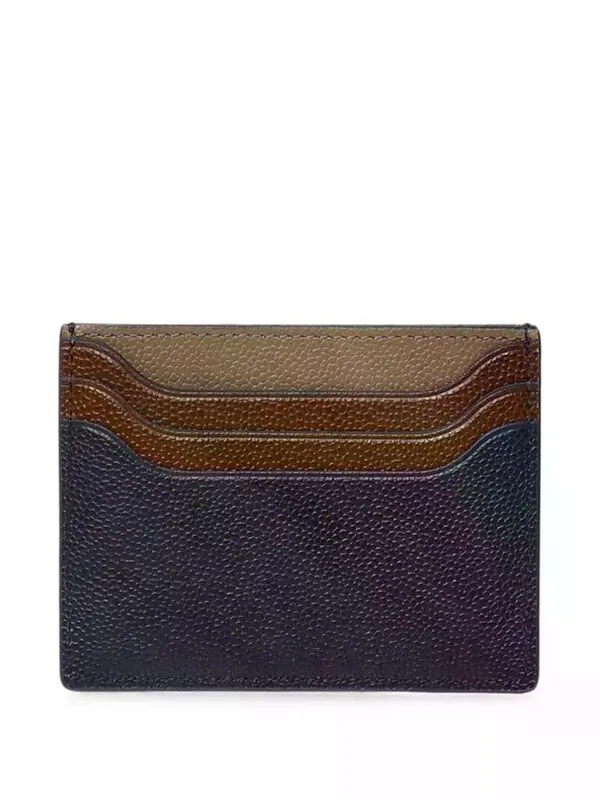 TOD'S Logo-plaque Pebbled-leather Cardholder