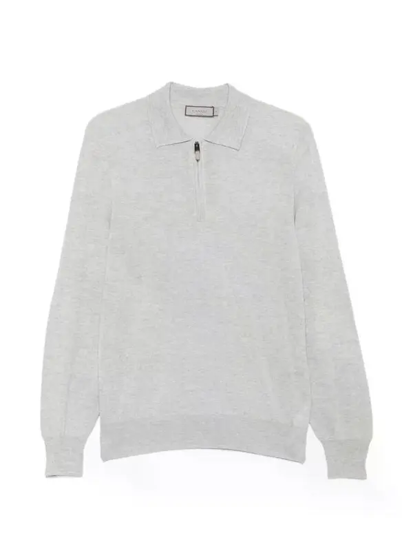Canali Quarter-zip Knitted Polo Shirt