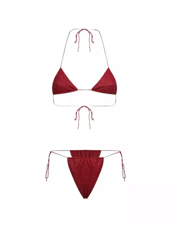 Oseree Glitter Effect Triangle Bikini
