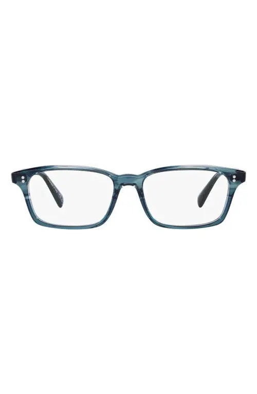 Oliver Spencer Rectangle Full Rim Acetate Eyeglasses - Dark Blue