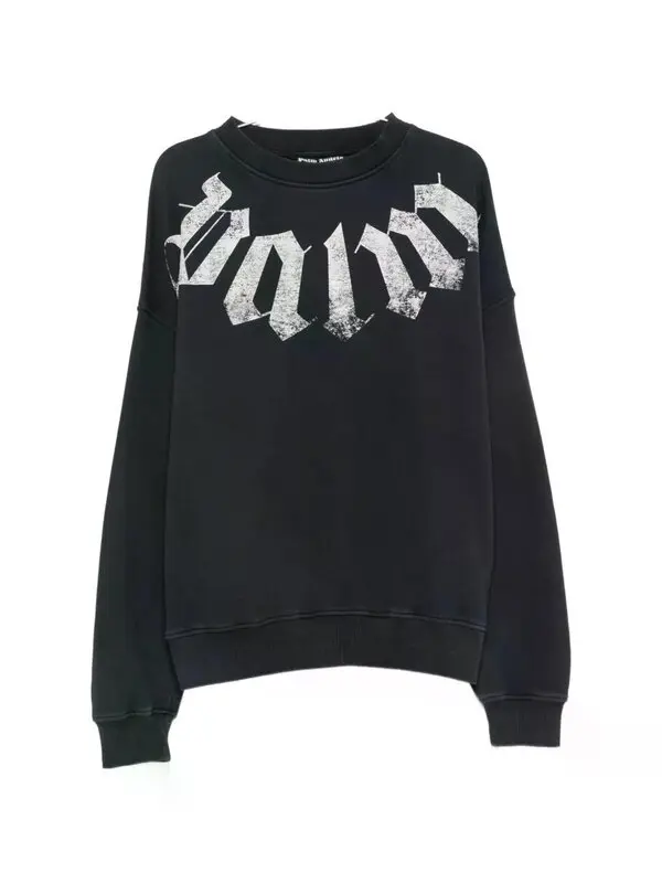 Palm Angels Big Neck Logo Crew-neck Sweatshirt