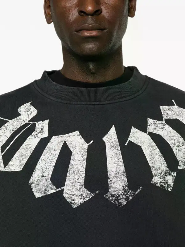 Palm Angels Big Neck Logo Crew-neck Sweatshirt